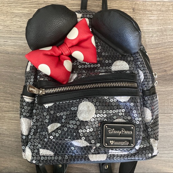 Loungefly | Bags | Loungefly Minnie Mouse Sequin Backpack | Poshmark